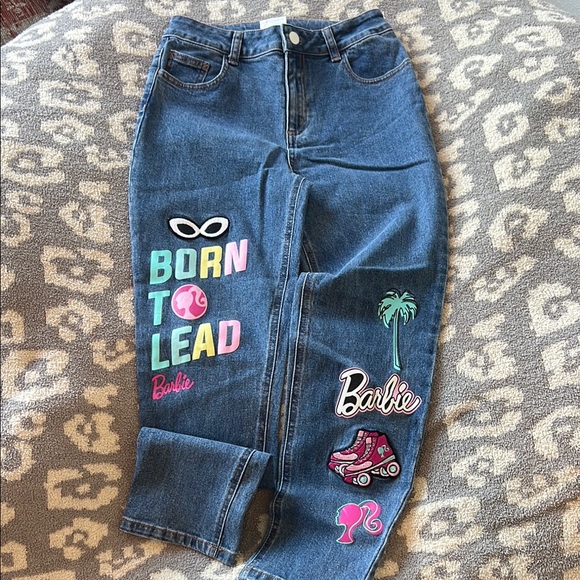Barbie | Jeans | Barbie Blue Young Adult Jeans With Patches | Poshmark